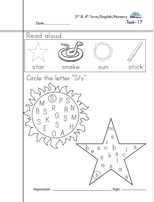 Nursery Homework copy English 3rd & 4th term - E-book (Kids Publication)